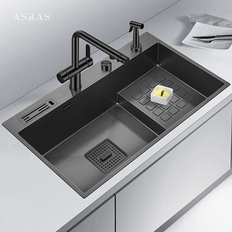 Jual Nanometer Handmade Stepped kitchen Sink SUS 304 Stainless Steel ...