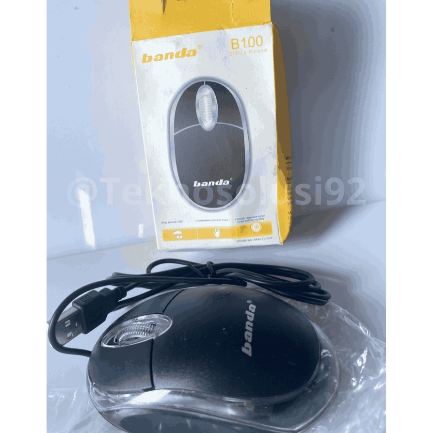 Jual Mouse Usb Optical Banda B100 mouse | Shopee Indonesia