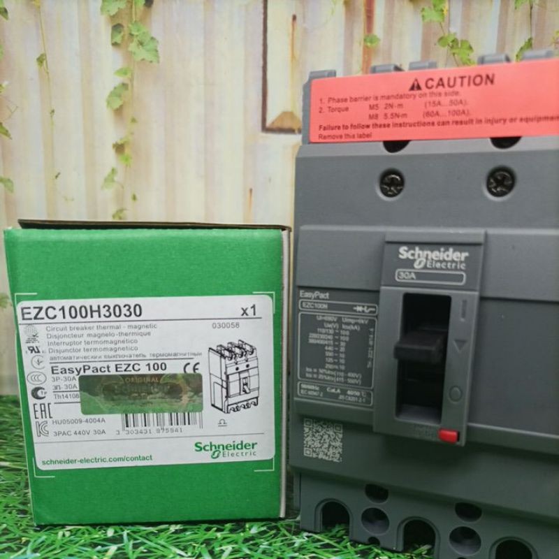 Jual SCHNEIDER MCCB (Moulded Case Circuit Breaker) 30KA EZC100H 3P 30A EZC100H3030 Pemutus ...