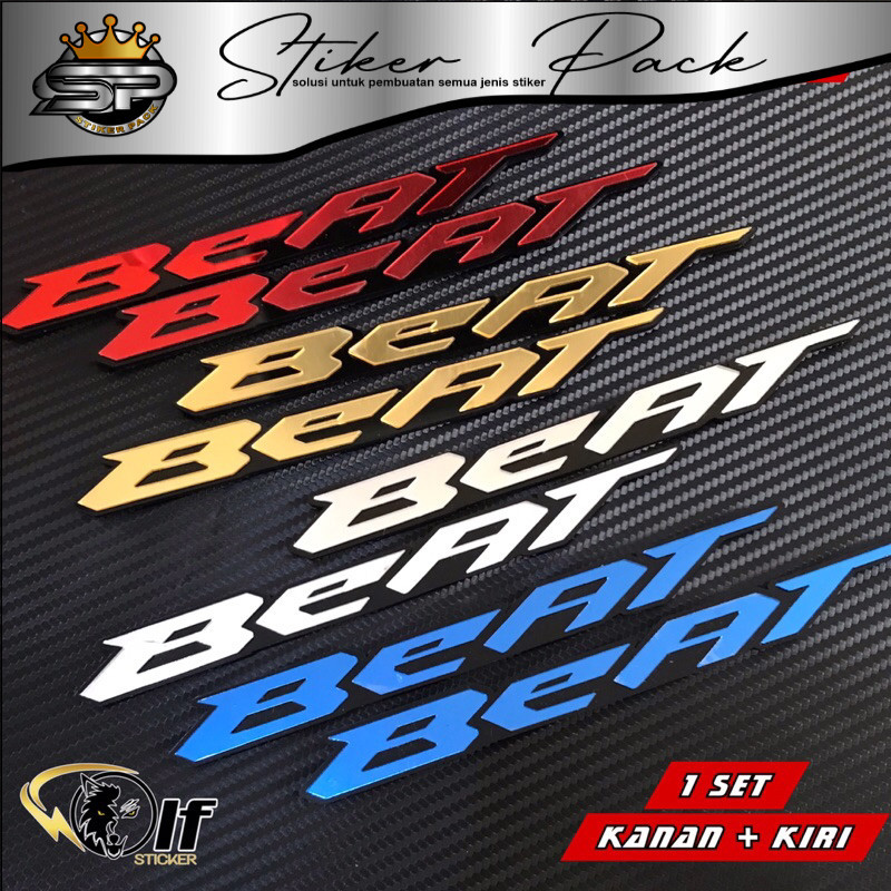 Jual EMBLEM BEAT TIMBUL 3D EMBLEM TIMBUL HONDA BEAT ( 1 SET KANAN DAN ...