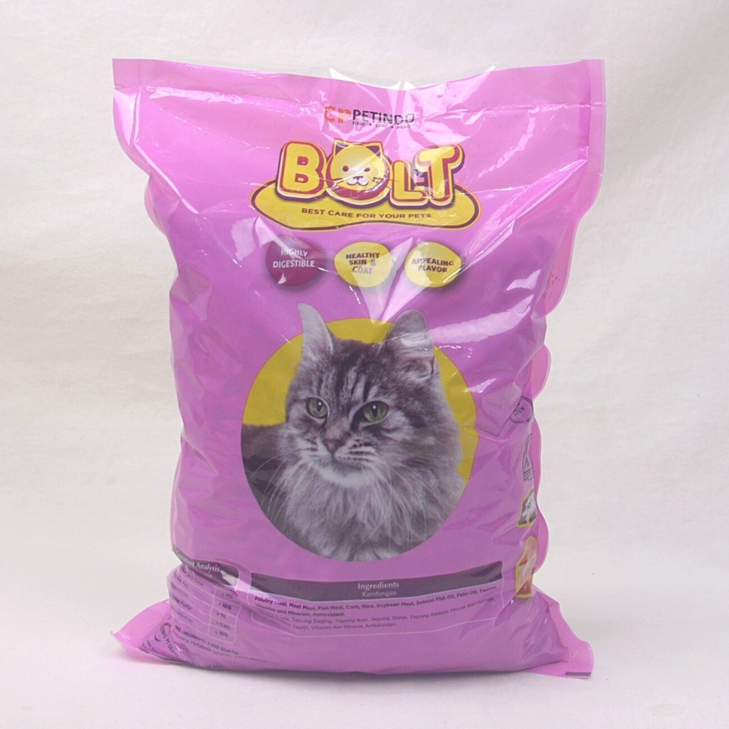 Jual BOLT Makanan Kucing Salmon Cat Food Round Kibble 800g | Shopee ...