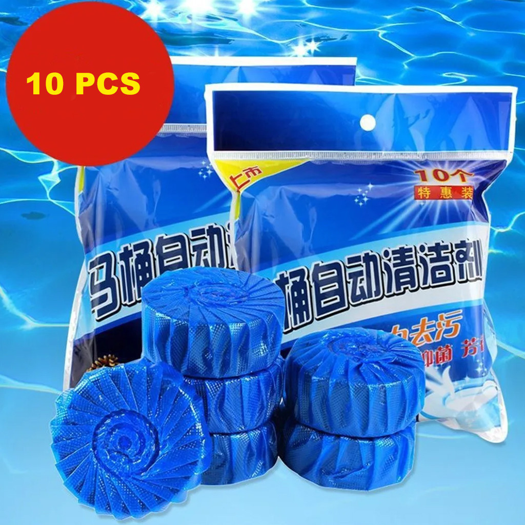 Jual IDM Toilet Cleaner Biru Isi 10 pcs / Penyegar Kloset Toilet ...