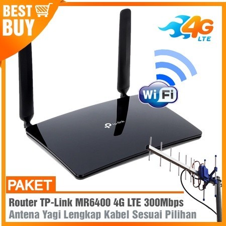 Jual Paket Router Modem TPLINK MR6400 4G LTE WIFI Hotspot & Antena Yagi ...