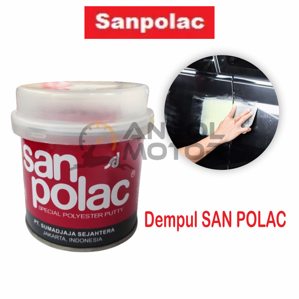 Jual Sanpolac Dempul Kecil 250gr Plus Hardener Cat Besi Kayu Plastik ...