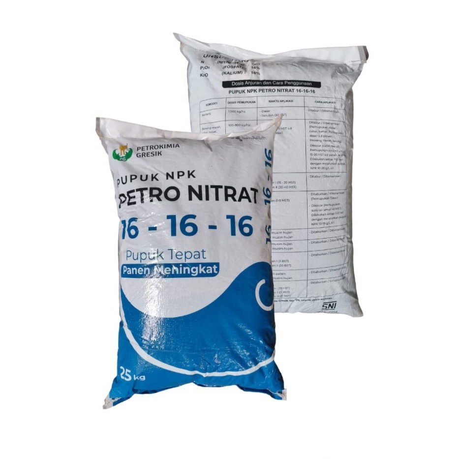 Jual Pupuk NPK Petro Nitrat 16 16 16 25 Kg Kemasan Pabrik | Shopee ...