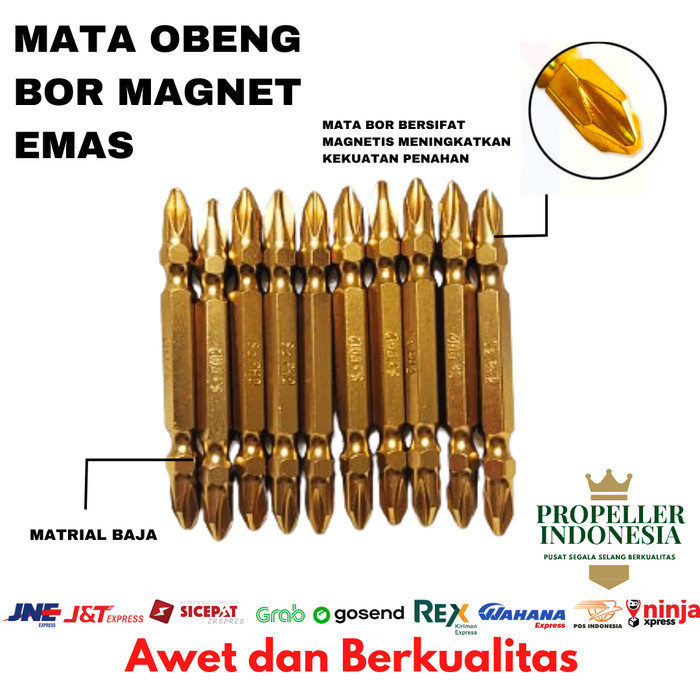 Jual Mata Bor Obeng Magnet Gold Mata Bor Gypsum 65mm Sekrup Gipsum ...