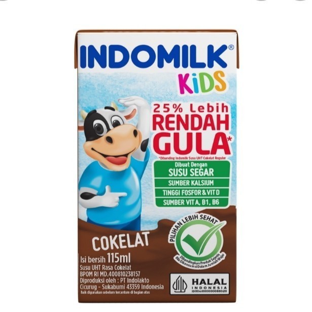 Jual INDOMILK UHT KIDS COKLAT L.SGR 115ML | Shopee Indonesia