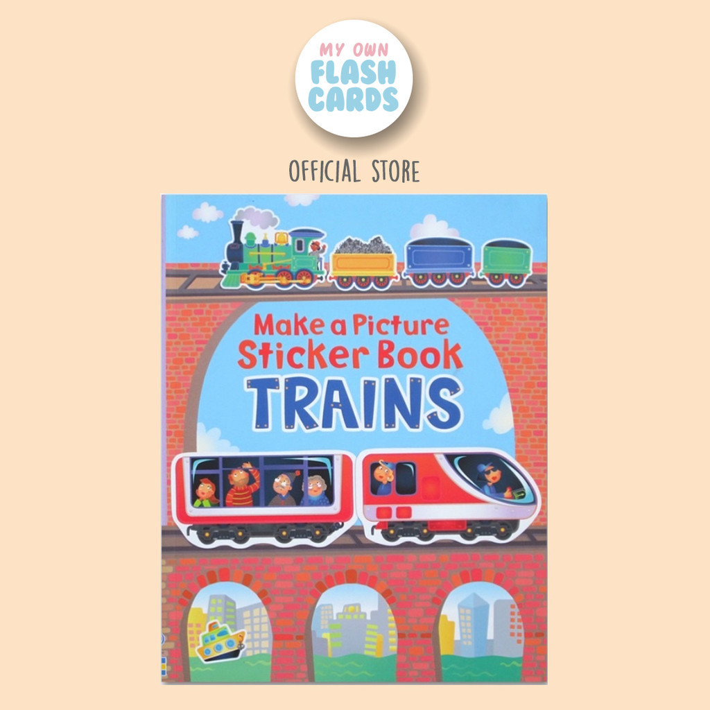 Jual Trains - First Sticker Book - Mainan Edukasi Sensory Book Imported ...