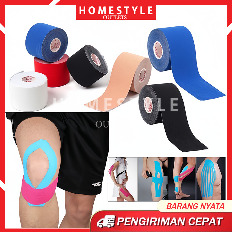 Jual Kinesio Tape / Kinesiology Tape 5cm x 5m / Tape Otot Taping Muscle Elastis / Tapping ...