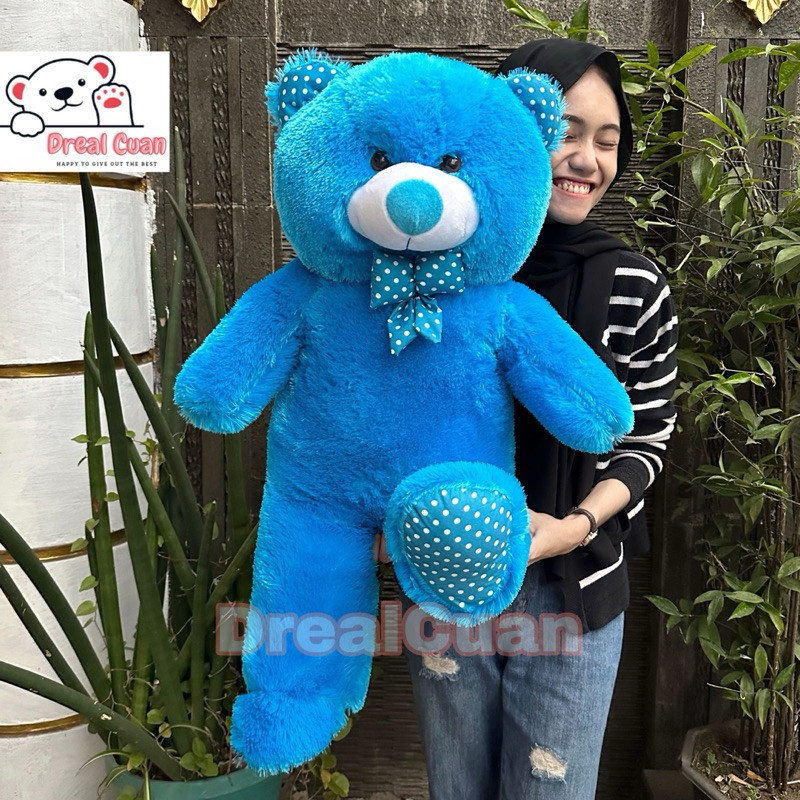 Jual Tingkin Store Boneka Teddy bear Beruang Besar Jumbo 1 Meter blue ...