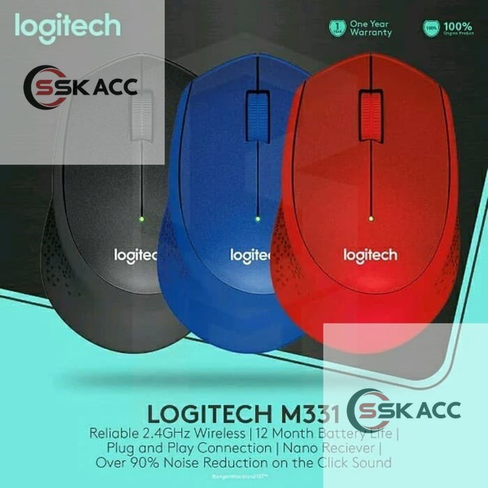 Jual Logitech M331 Mouse WIreless Silent Original SSKACC-KOMPUTER ...