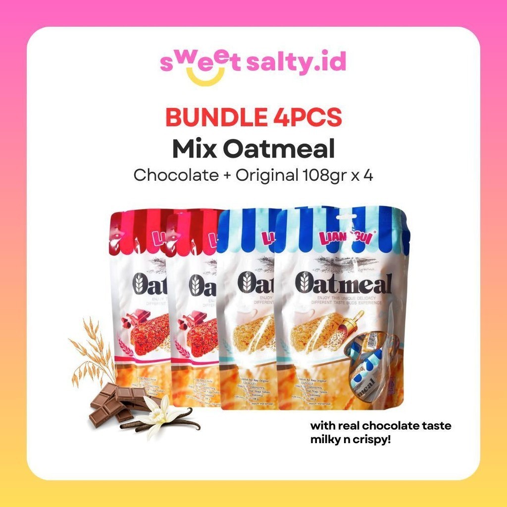 Jual [HALAL] Lianggui Bundle 4in1 Mix Oatmeal | Wafer Oat | Biskuit Oat ...