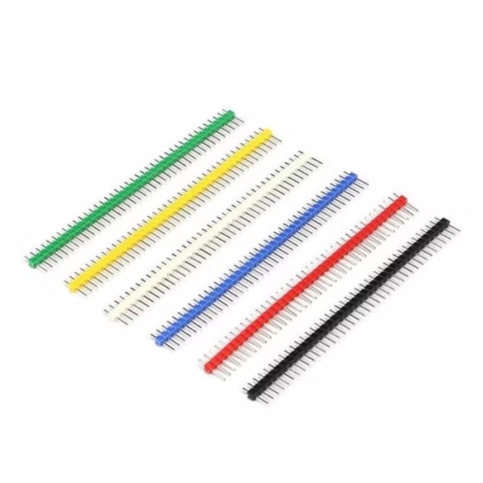 Jual socket Header Male Row 40p 40 Pin Strip Pitch 2.54mm tulang ikan ...