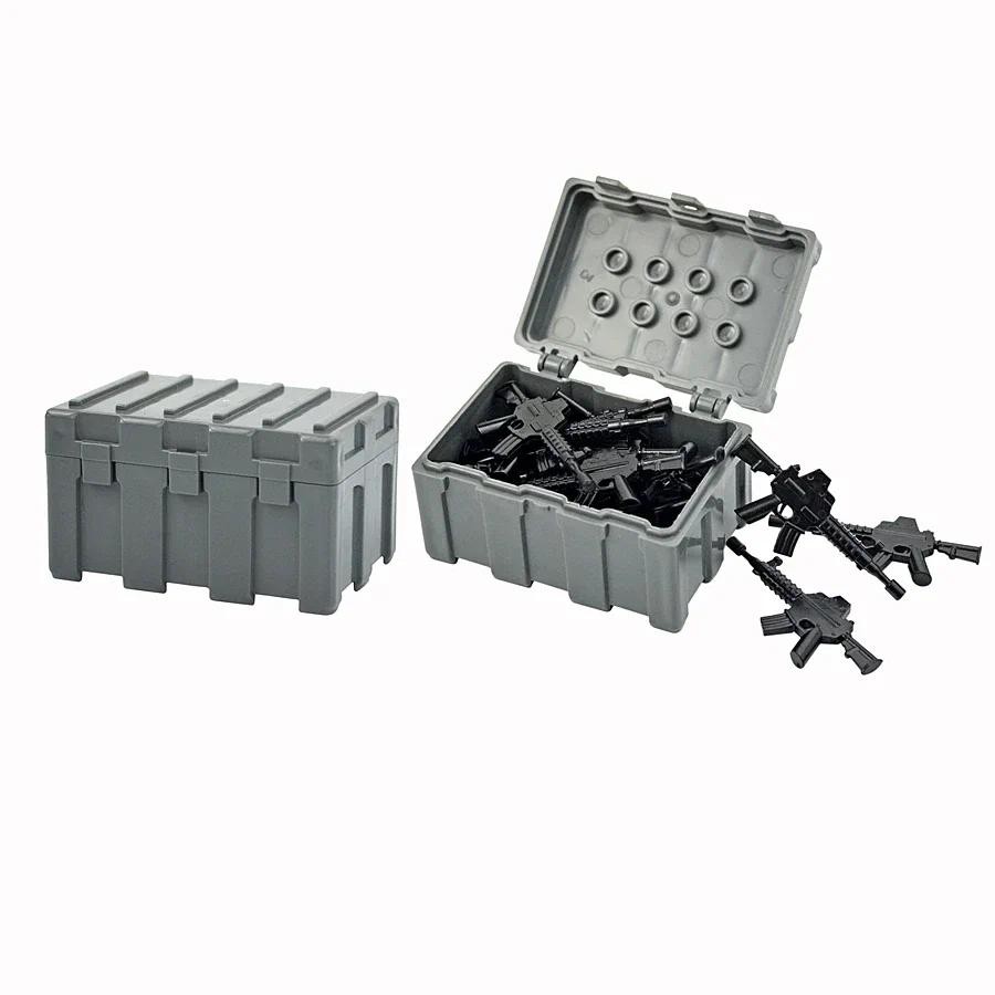 Jual SWAT Equipment Weapon Box Model MOC Military Building Blocks 4Pcs ...