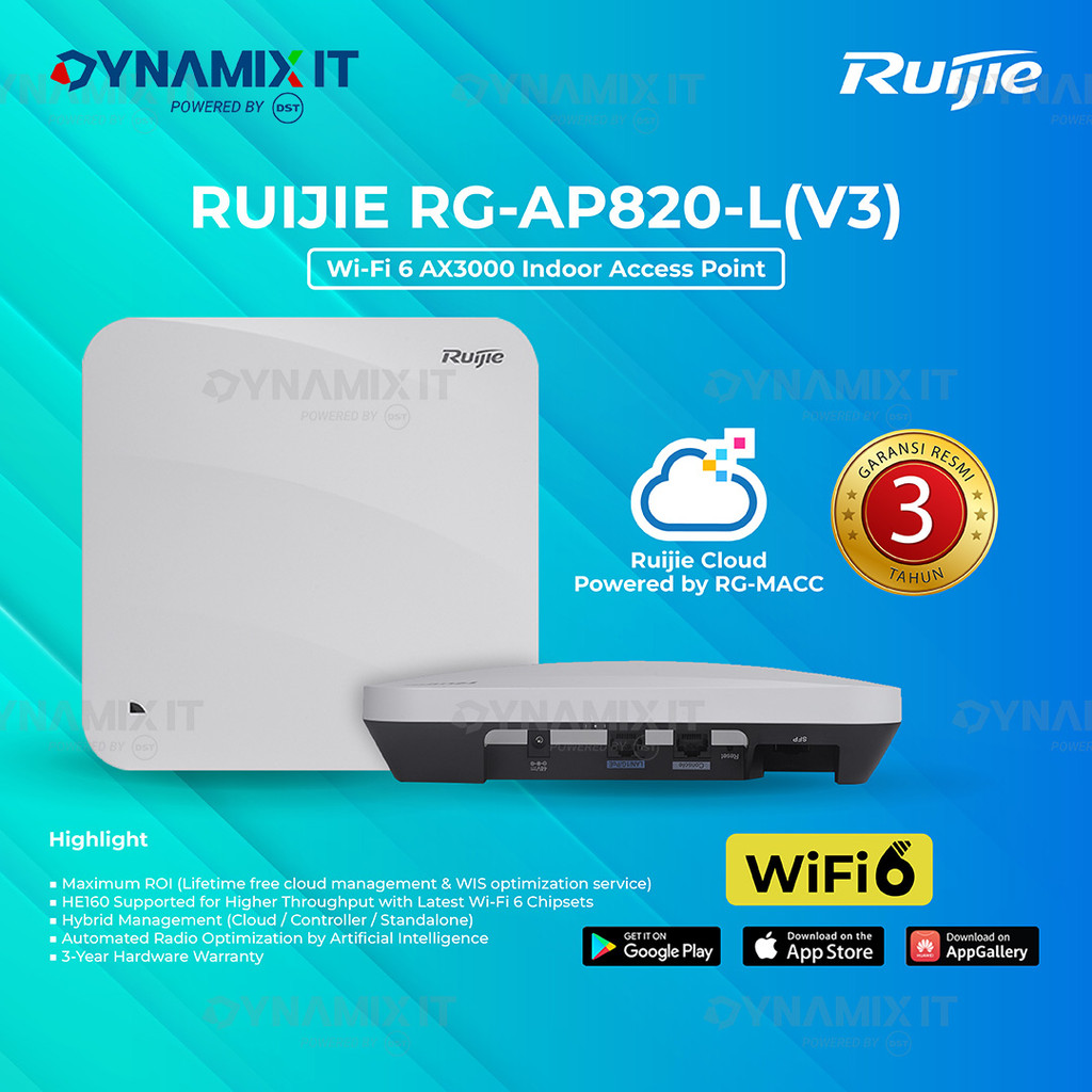 Jual Ruijie RG-AP820-L(V3) Wi-Fi 6 AX3000 Indoor Access Point | Shopee ...