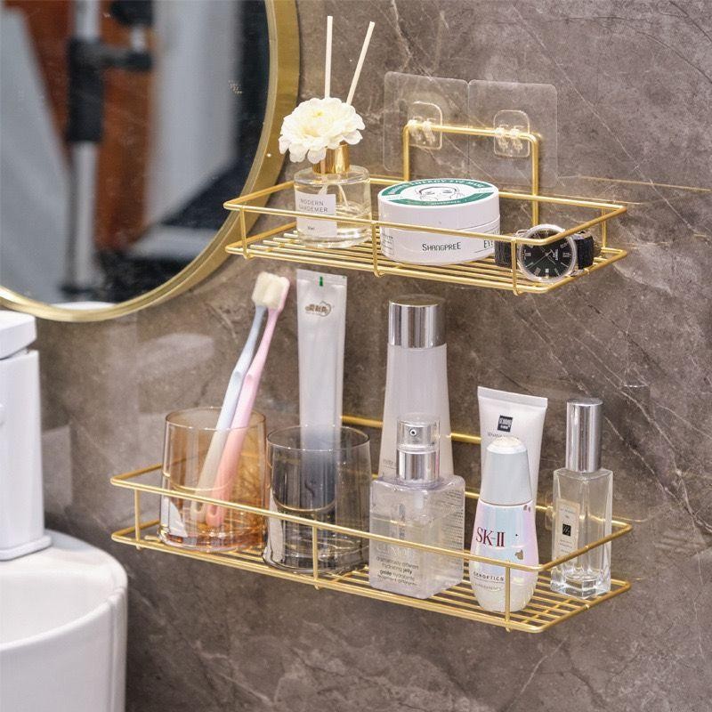 Jual [MS] Rak Gantung Multifungsi Rak Sabun Rak Kosmetik Besi Gold ...