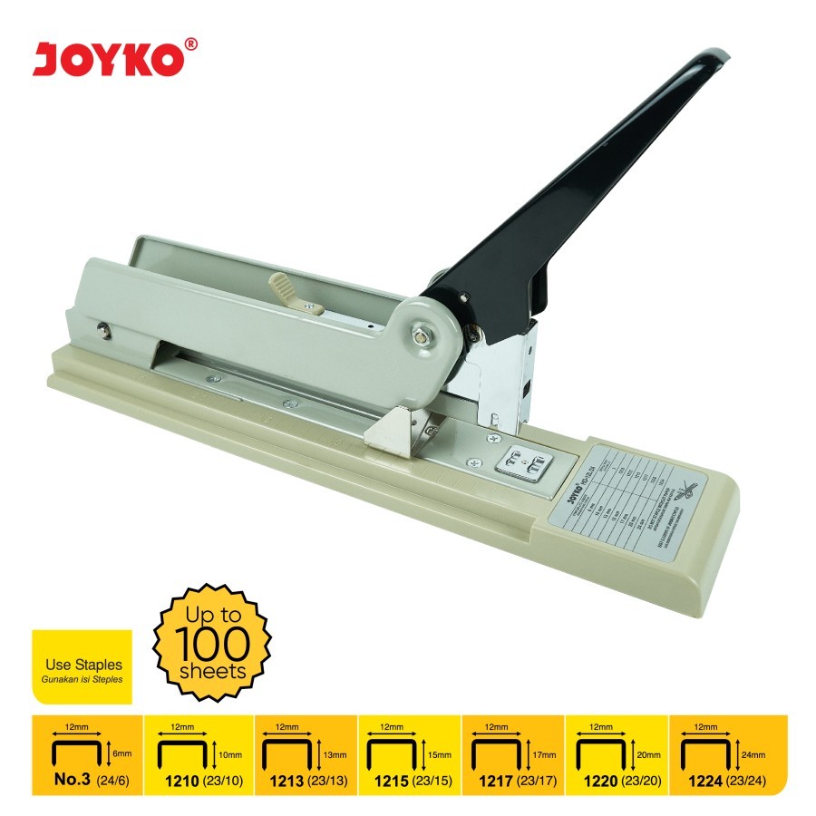 Jual JOYKO Heavy Duty Stapler HD-12L/24 / ORI Stepler Hekter Joyko Jilid STAPES BESAR | Shopee ...