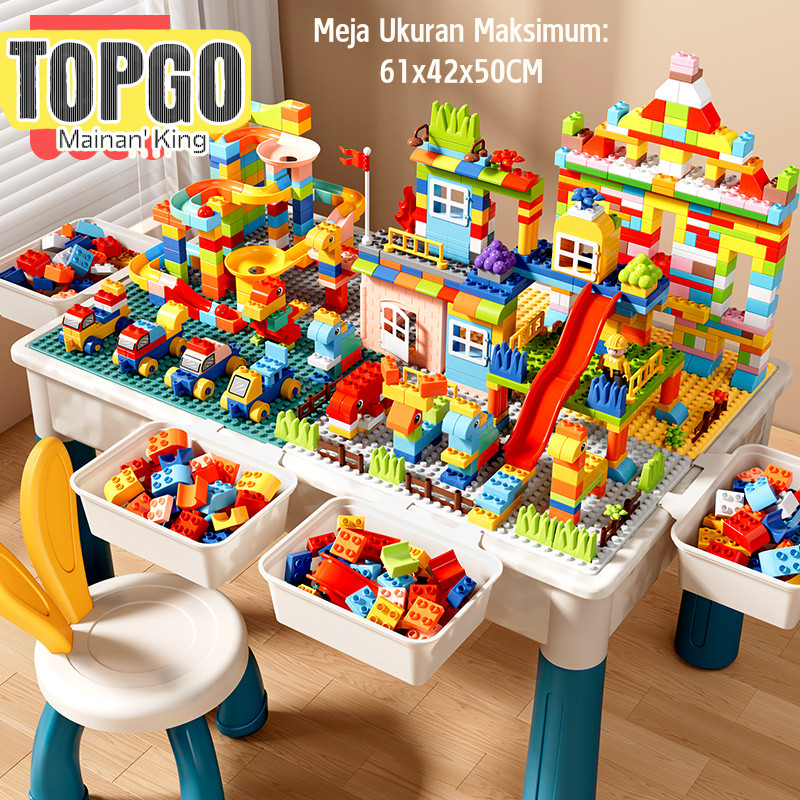 Jual fg65ty Meja Mainan Blok Multifungsi Meja Bangunan Aktivitas Anak ...