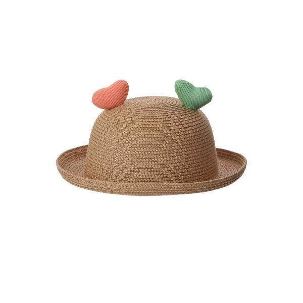 Jual Miniso Topi Lovely Heart Series Straw Hat for Kids(Khaki) | Shopee ...