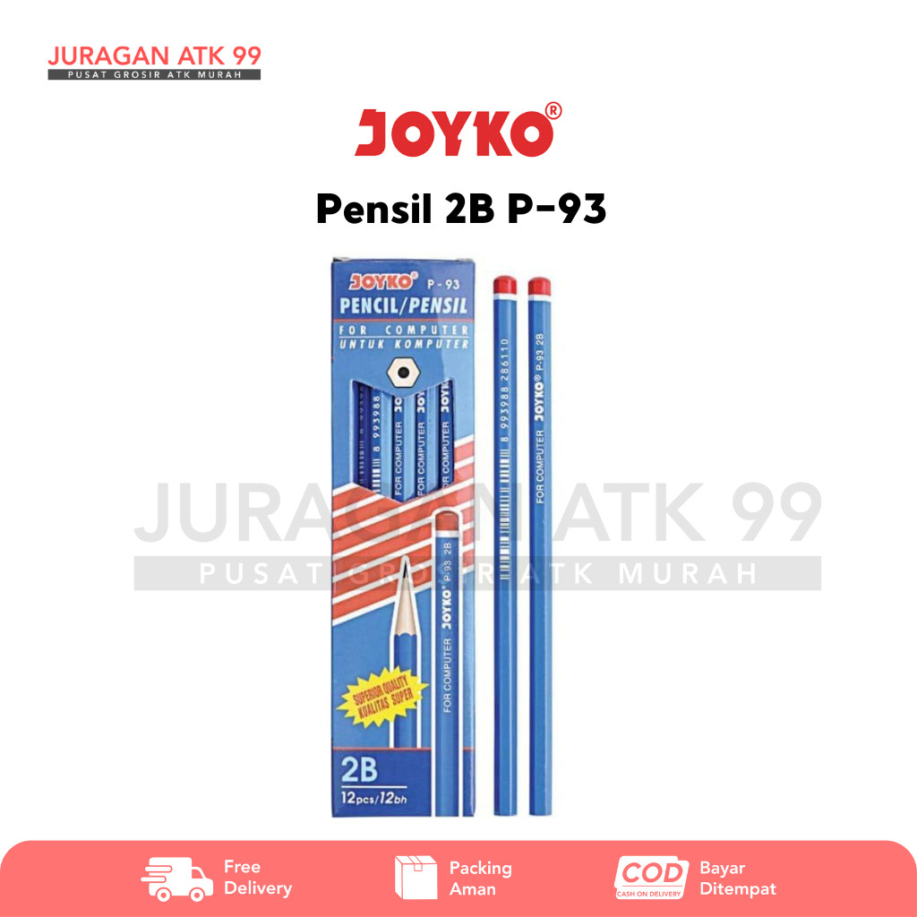 Jual Pensil Joyko 2B Warna Biru P-93 / (1 Pack Isi 12pcs) | Shopee Indonesia