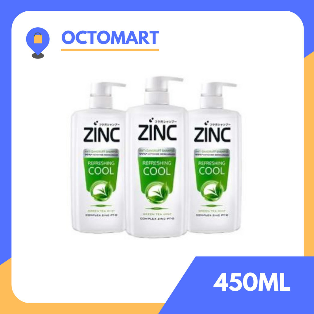 Jual ZINC Shampoo 450ML / Shampo Perawatan Rambut Rontok Ketombe Sampo ...