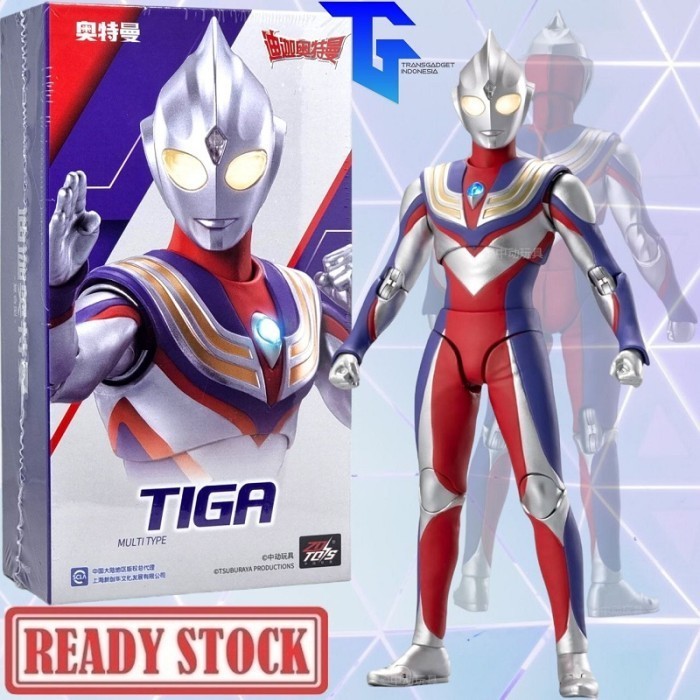 Jual ZD TOYS Ultraman TIGA Multi Type LED Light Up Series 1/10 Scale ...