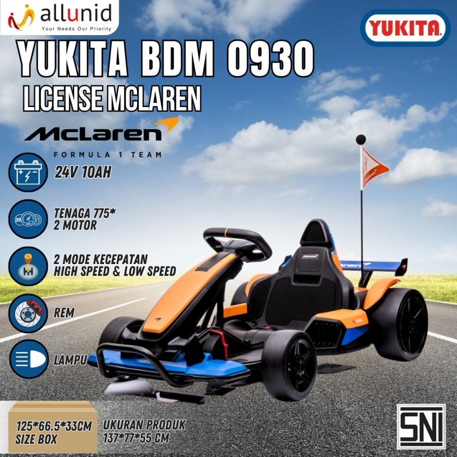 Jual Mainan Mobil Sport F1 Gocar Anak Yukita BDM 0930 Licensed MCLAREN ...