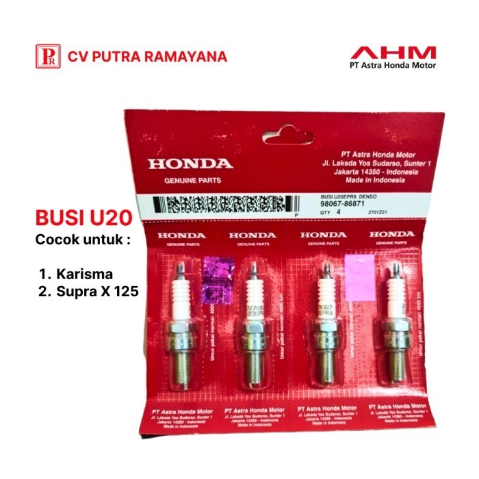 Jual 9806786871 Busi U20EPR9 Karisma Kirana Supra X 125 Revo 110 Blade ...