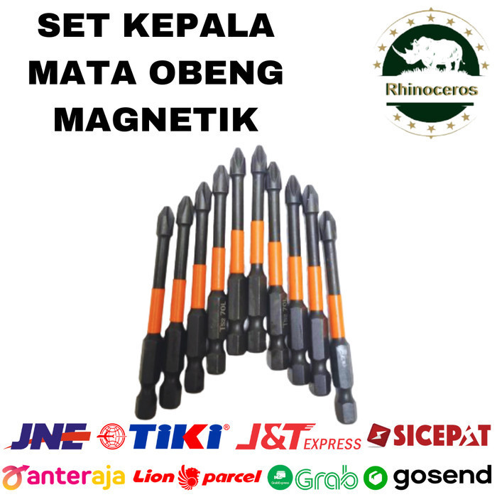 Jual Mata Obeng Magnet Bor Magnetik Set Kepala Mata Obeng 10Pcs 50L 70L ...
