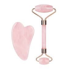 Jual READY SET Jade Roller Face Facial Massage Batu Giok Gua Sha ...