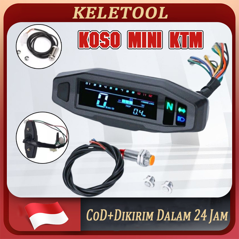 Jual speedometer digital mini ktm universal spedometer digital ...