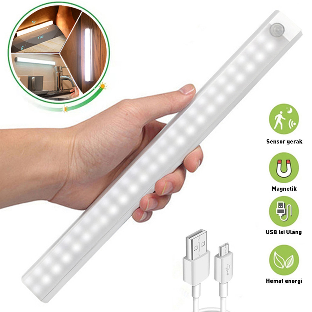 Jual Lampu Sensor Gerak Magnetic Motion Sensor Lampu Stick Panjang LED ...