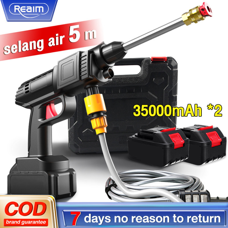 Jual REAIM Alat cuci motor semprot cordless tekanan tinggi mesin cuci ...