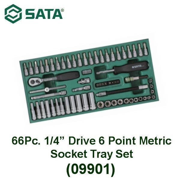 Jual SATA Kunci Socket 09901 Bit Shock Set 66 pcs 1/4 Inch 6PT SATA ...