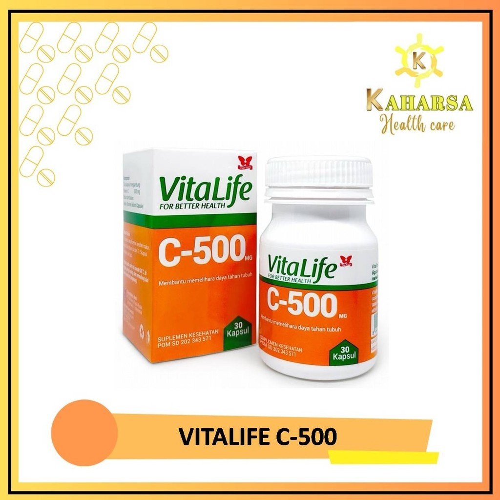 Jual VITALIFE C 500 MG/Vitamin C/Suplemen daya tahan tubuh/Sistem imun/Antioksidan | Shopee ...