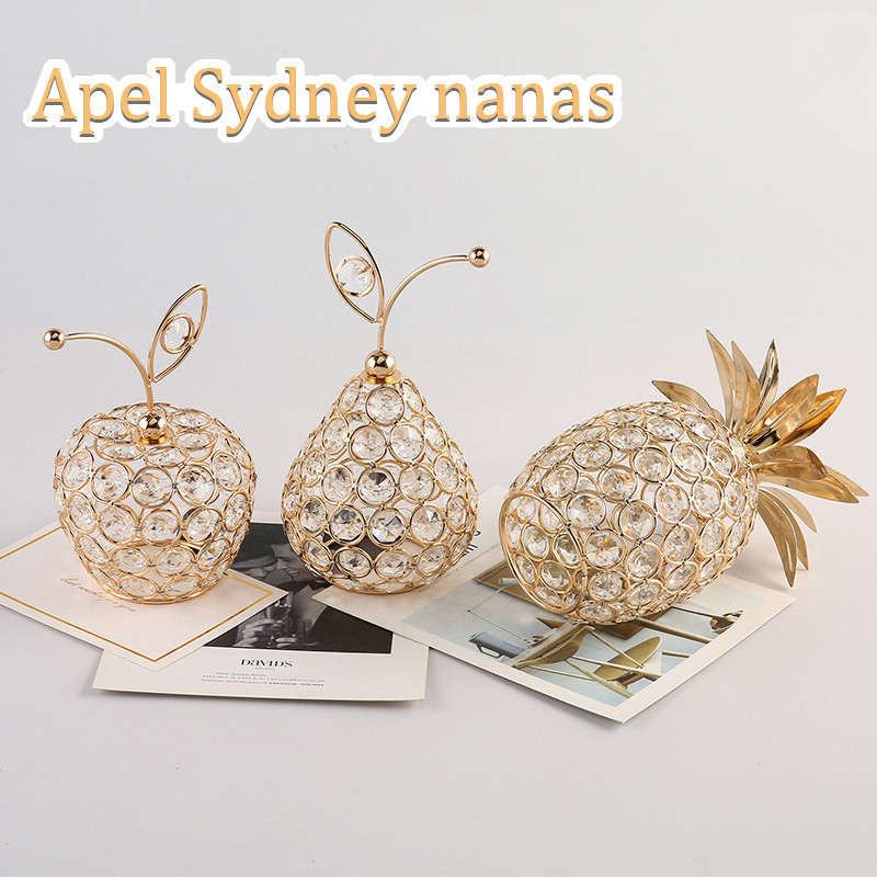 Jual Crystal Nanas pear apple pajangan mewah swarlovsky Pir / Nanas ...