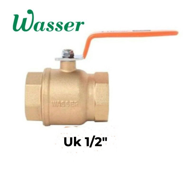 Jual Ball Valve WASSER 1/2" KUNINGAN Asli Stop Kran Keran Air 1/2 Inch | Shopee Indonesia