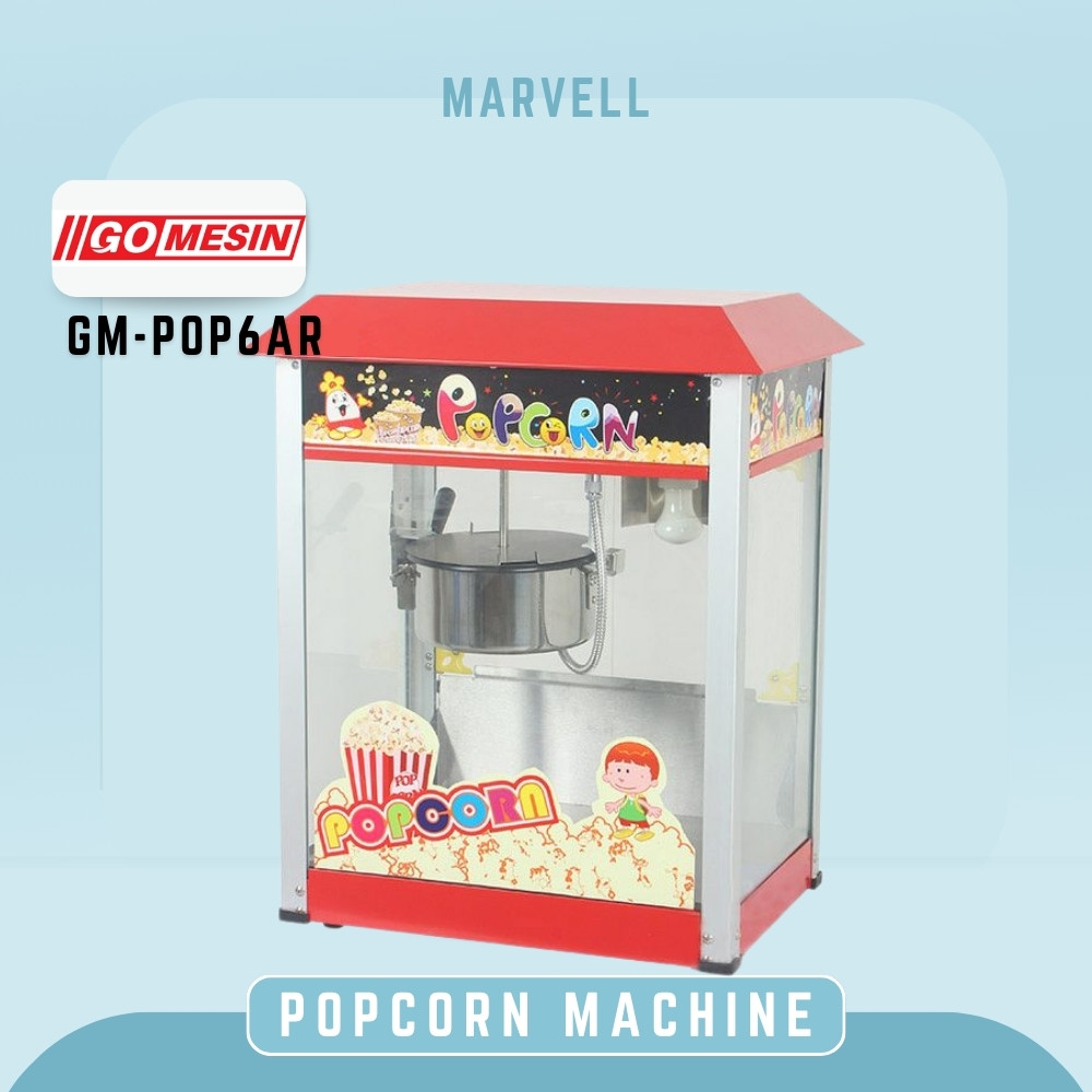 Jual Mesin Pembuat Popcorn Gomesin GM-POP6AR Popcorn Maker Garansi ...