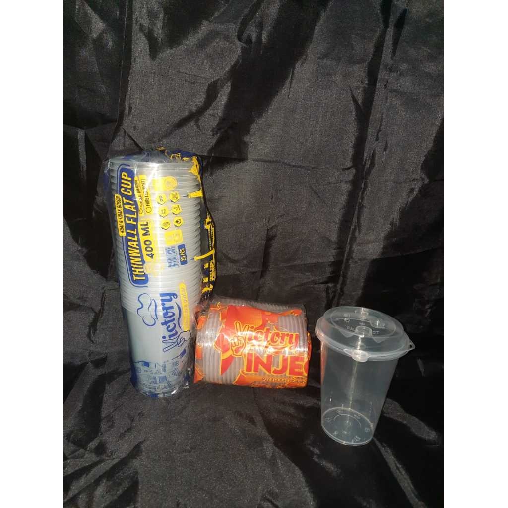 Jual Cup/Gelas/Thinwall Injection Cup 400 ml/14 Oz Victory Isi 25 Pc ...