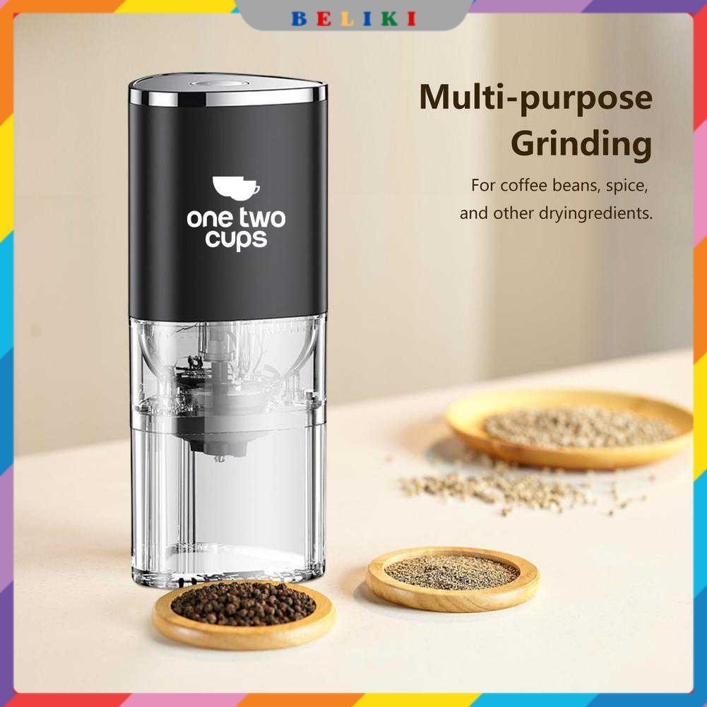 Jual One Two Cups Penggiling Kopi Elektrik Coffee Grinder Adjustable 155ml - ZT-003 | Shopee ...