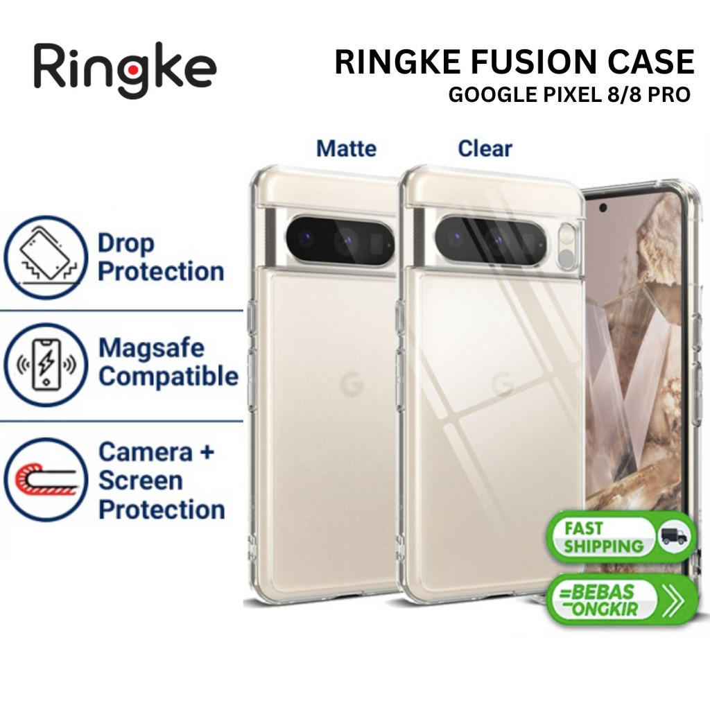 Jual Ringke Fusion Case Google Pixel 8 Pro / Pixel 8 Clear Casing Cover ...