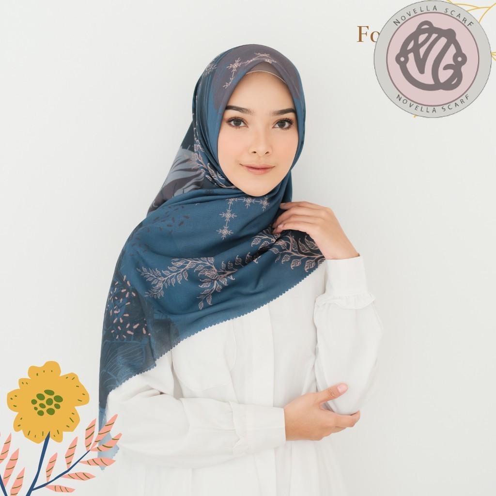 Jual FONNY NAVY | THE NOVELLA SCARF X KAIAGAIA (Superfine Voal Hijab ...
