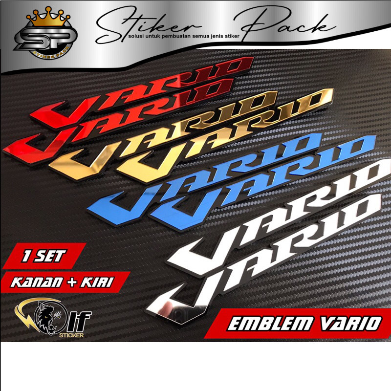 Jual EMBLEM VARIO 3D TIMBUL LOGO HONDA VARIO (1 SET KANAN & KIRI ...