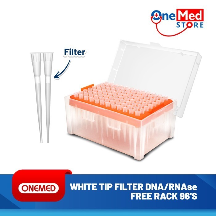 Jual White Tip Filter Dnase / Rnase Free Rack 96 Tips Onemed OT ...
