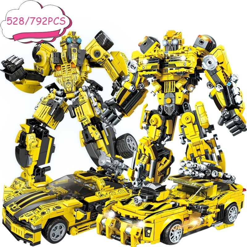 Jual New 528PCS 2 In 1 Mech Deformation Robot Building Blocks Model ...
