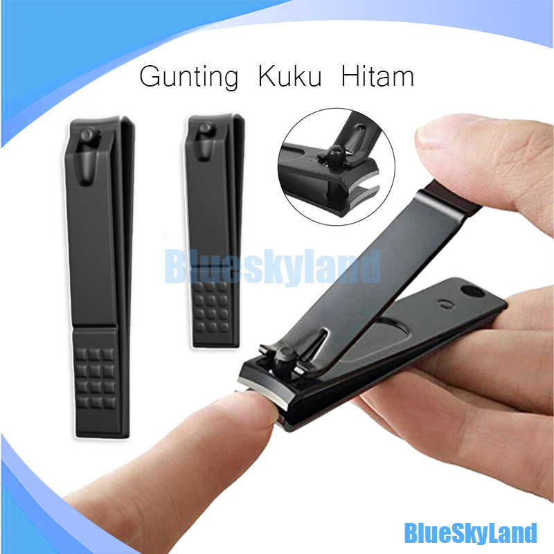 Jual Gunting Kuku Super Tajam Hitam Full Black Besar Jumbo Stainless ...