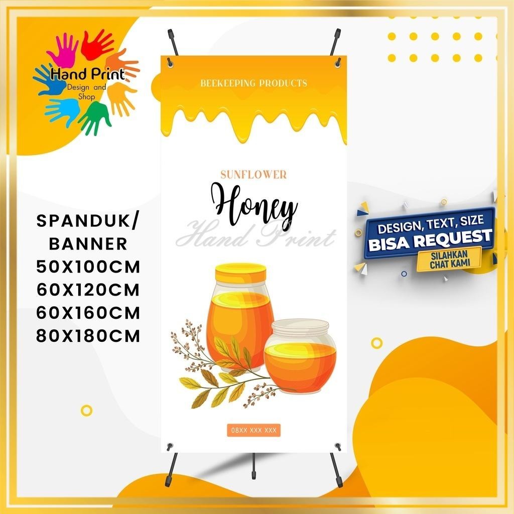 Jual SPANDUK / BANNER Madu Alami Hutan Natural Honey Bee B Spanduk ...