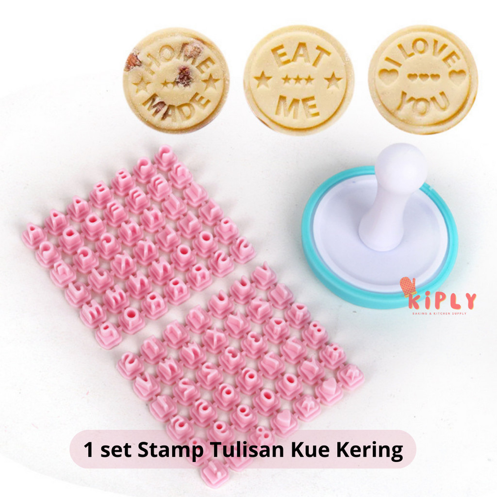 Jual 1 set Stamp Tulisan Kue Kering/cookie letter stamp embossing tool ...