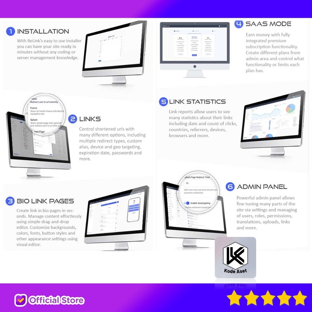 Jual SOURCE CODE APLIKASI BELINK - BIO LINK & URL SHORTENER PLATFORM BY FUZITECH | Shopee Indonesia
