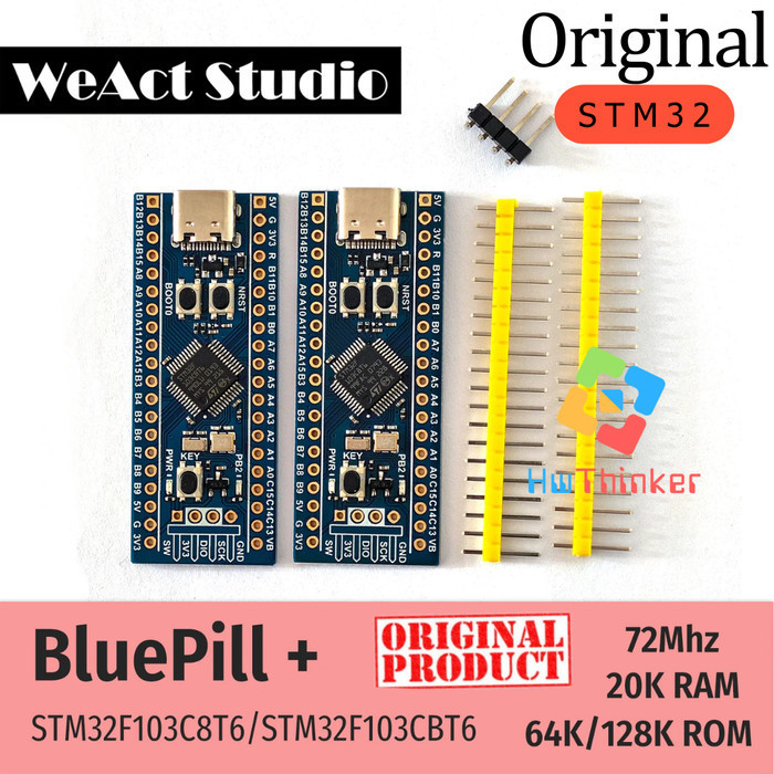 Jual WeAct Studio BluePill+ BluePill Plus STM32F103C8T6 / STM32F103CBT6 ARM STM32 Board | Shopee ...